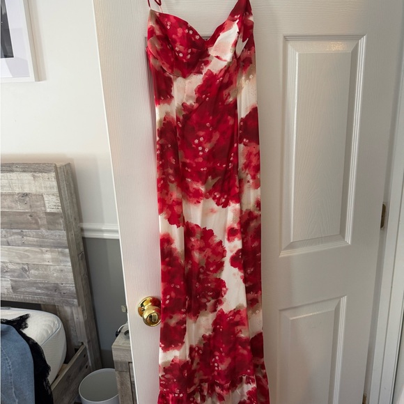 Dresses | Reformation Fallon Red Floral Maxi Dress | Poshmark